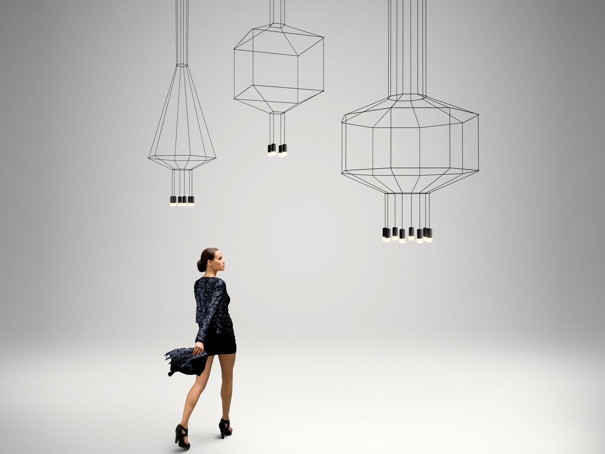LED pendant lamp WIREFLOW 8 Wireflow Collection By Vibia design Arik Levy