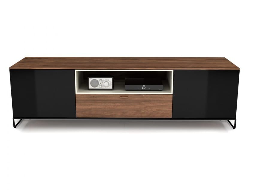 LINEA | Wood and glass TV cabinet Linea Collection By Huppé design Joël ...