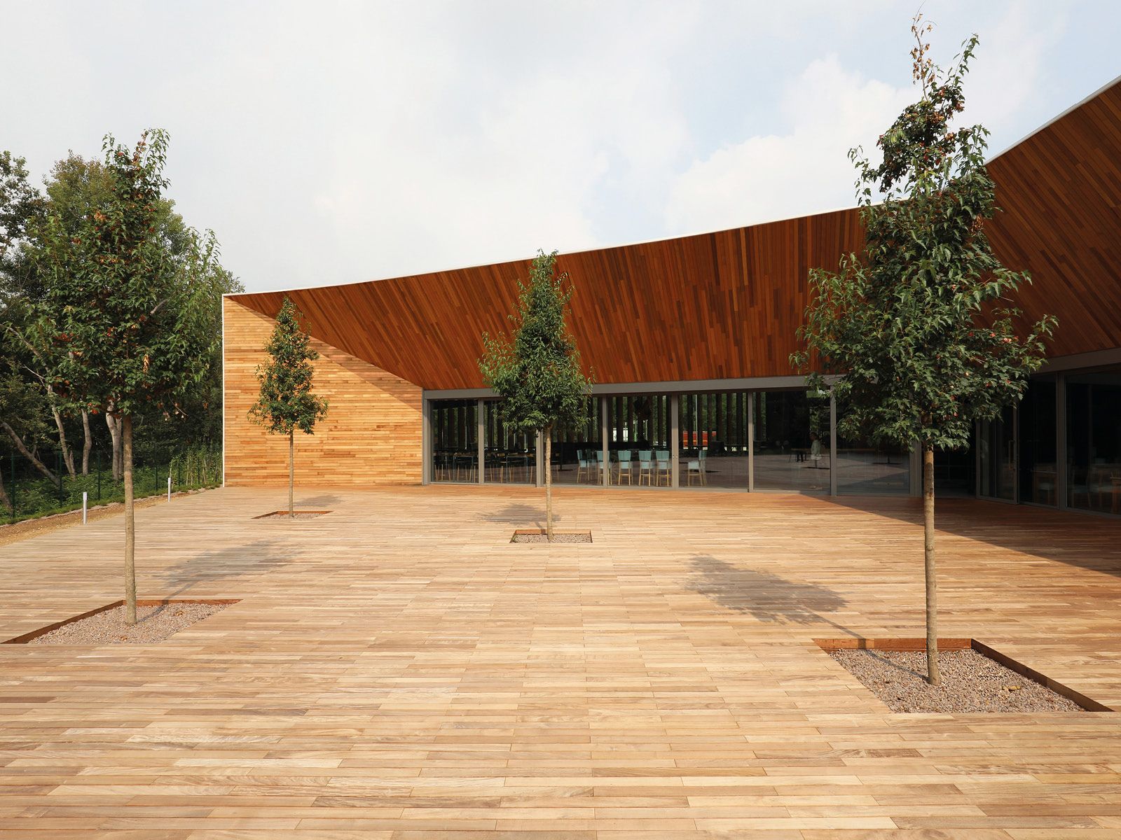 Wooden Façades and Ceiling Wood panel for facade By Ravaioli Legnami