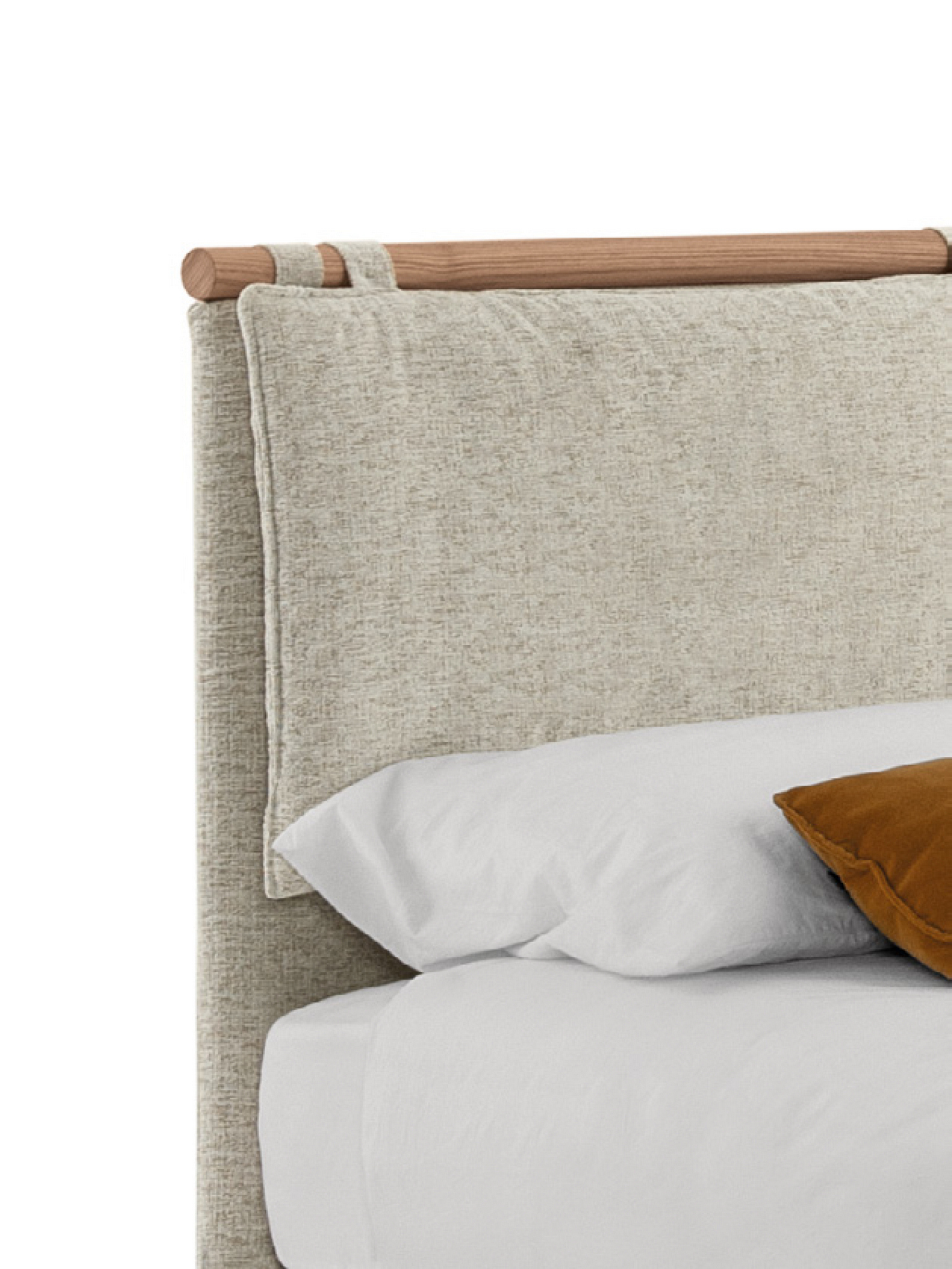 CAMEO WOOD | Fabric bed Cameo Collection By Bolzan Letti