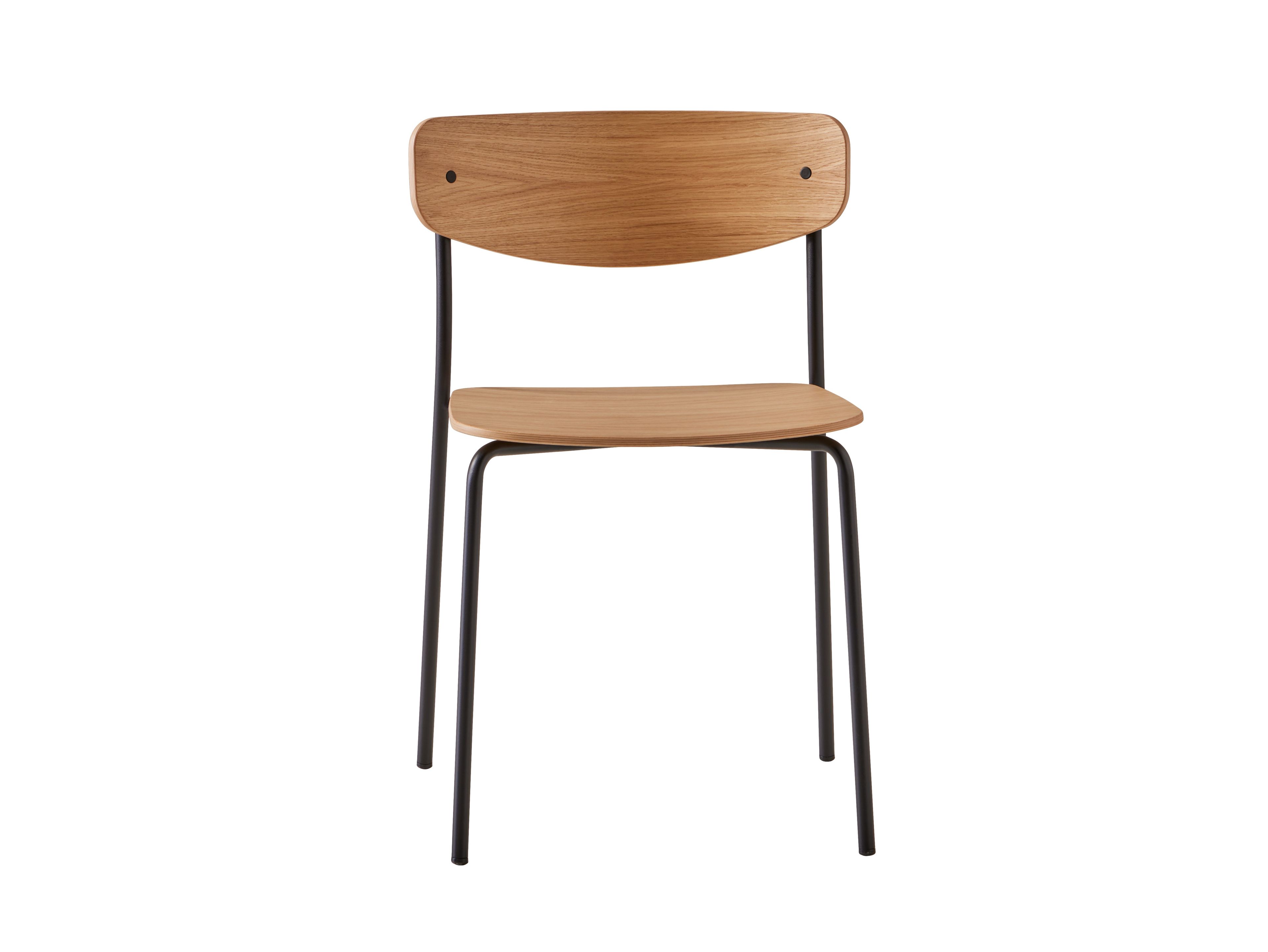 LEA Stackable wood veneer chair open back By INCLASS