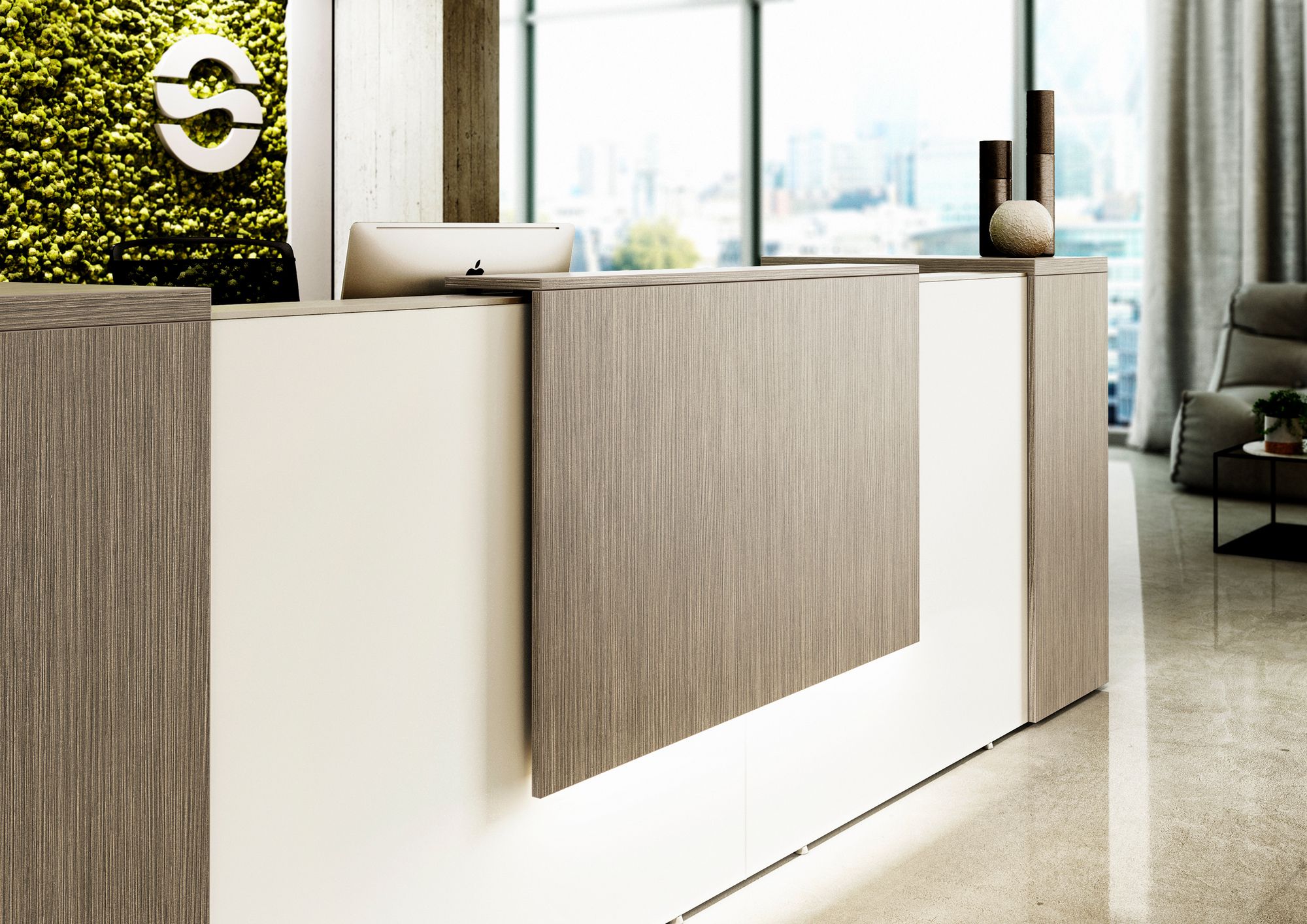 AXIOM Wooden reception desk By Styloffice