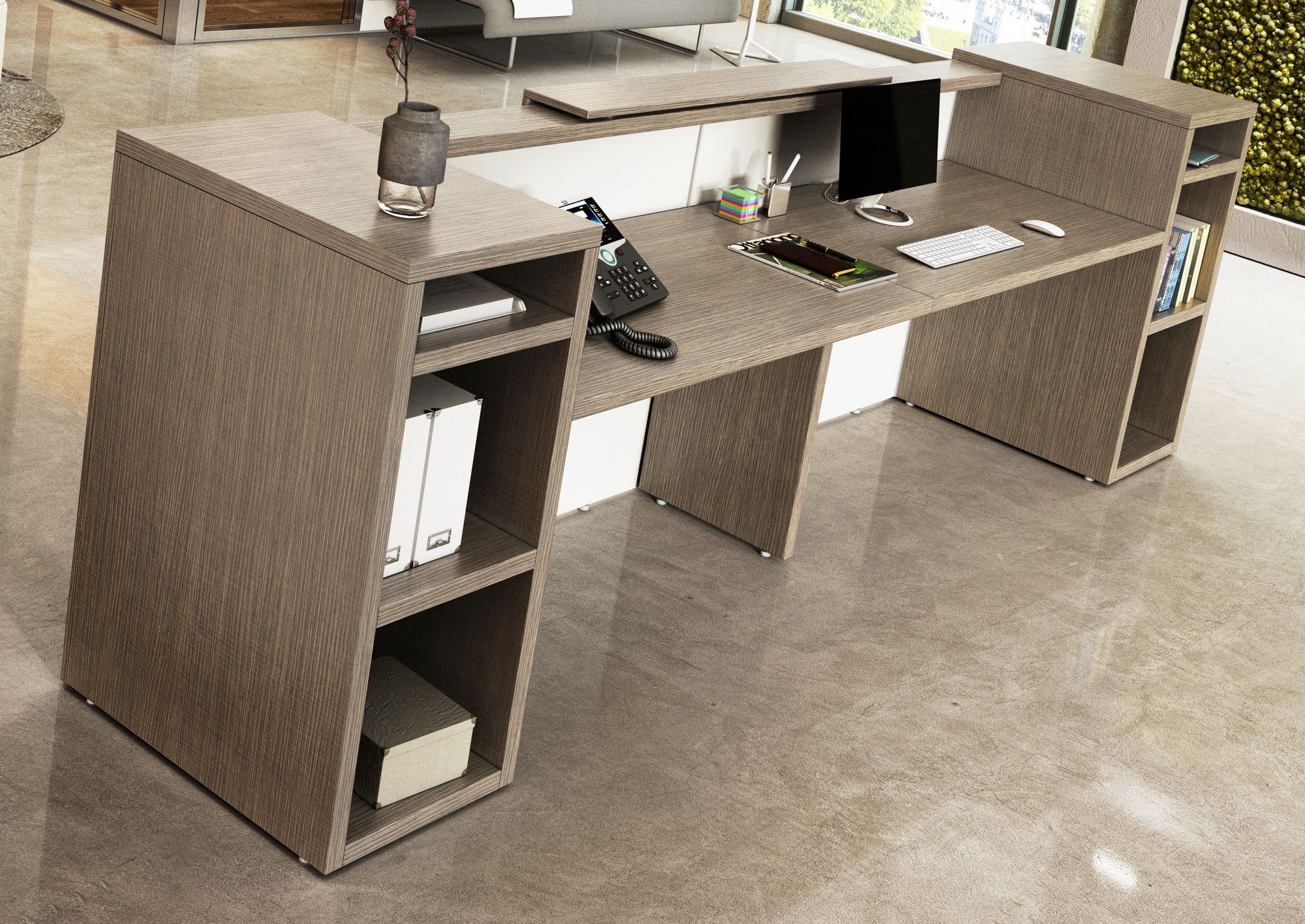 AXIOM Wooden reception desk By Styloffice