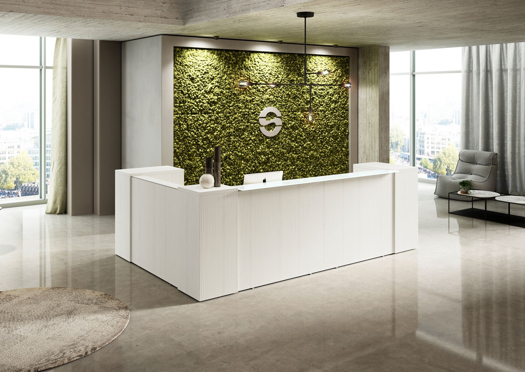 AXIOM Wooden reception desk By Styloffice