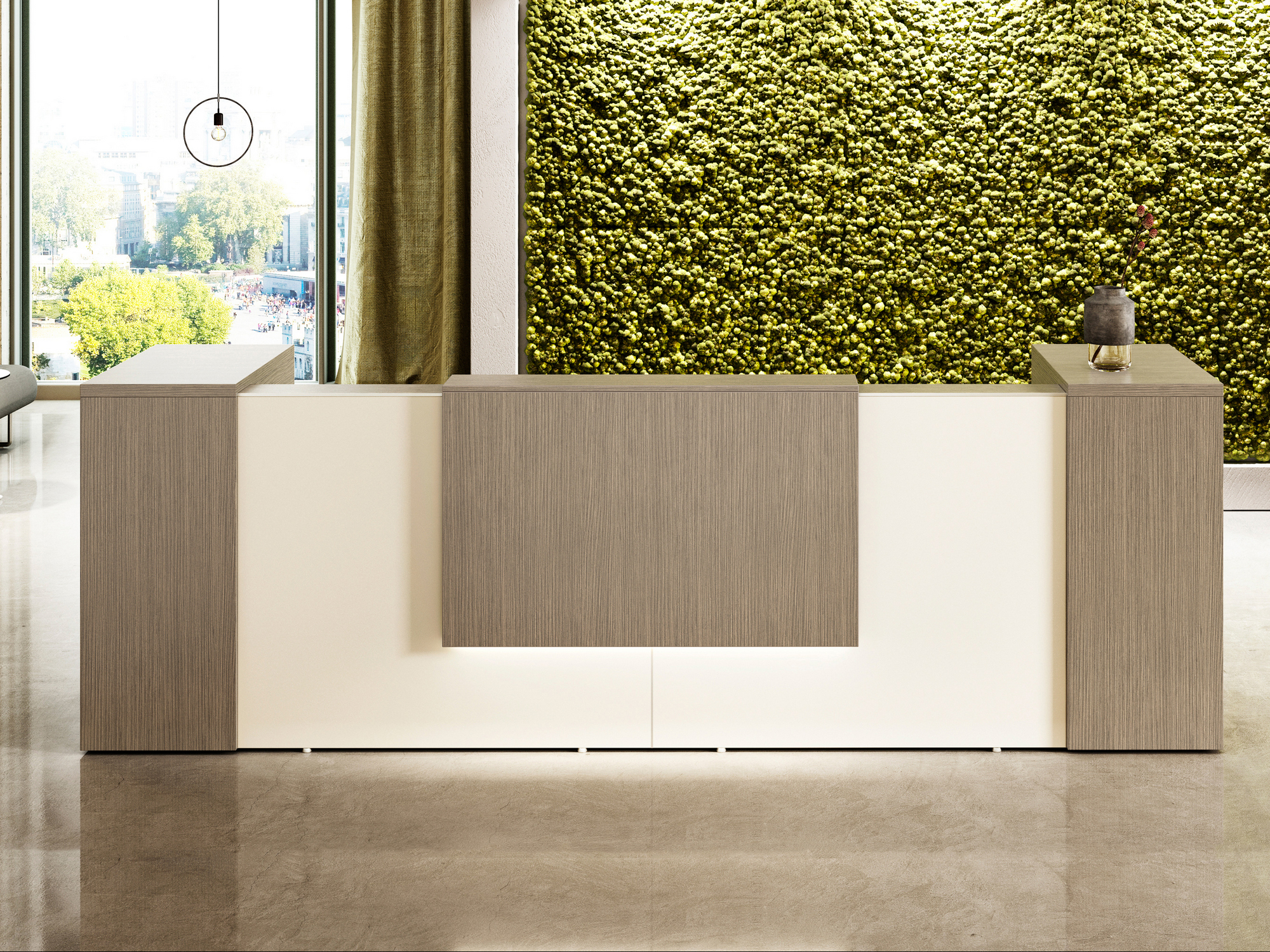 AXIOM Wooden reception desk By Styloffice