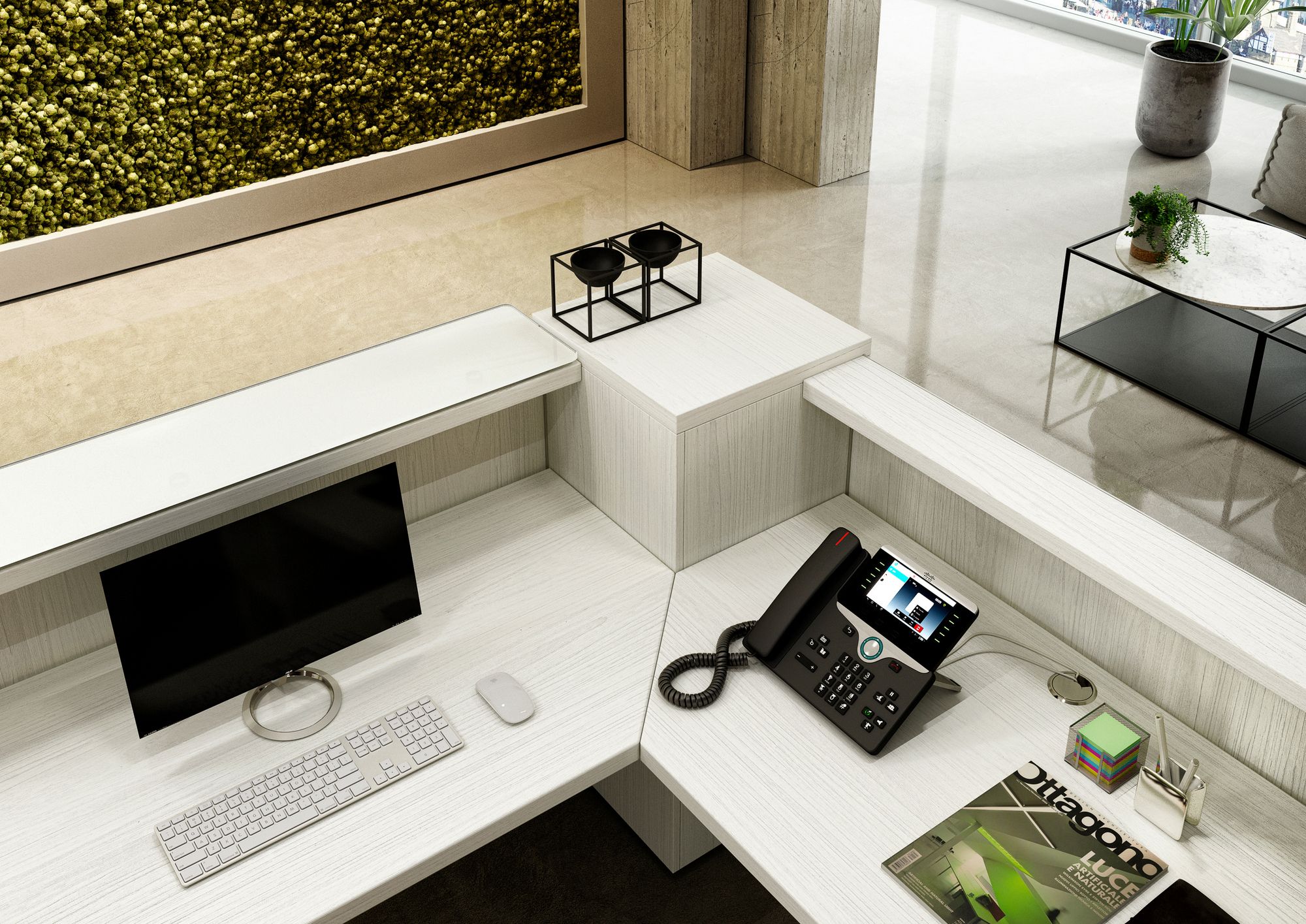 AXIOM Wooden reception desk By Styloffice