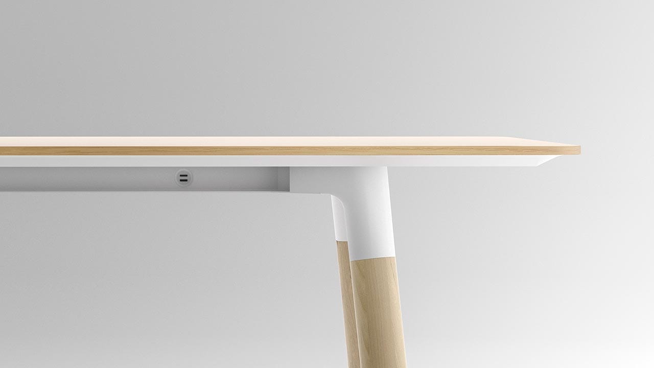 WOODS | Office desk with drawers Woods Collection By FANTONI