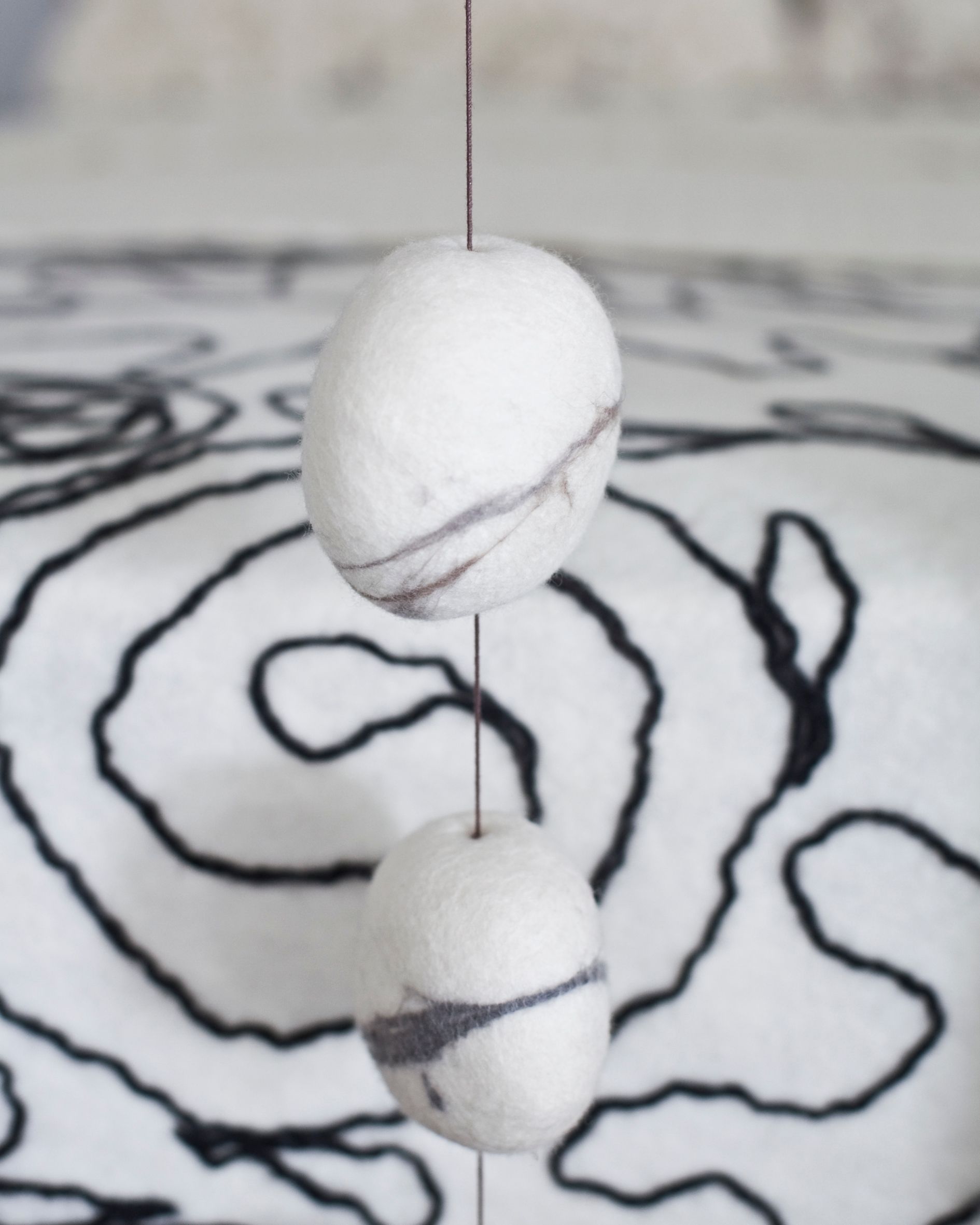 PEBBLE | Wool felt hanging decoration Pebble Collection By Ronel Jordaan