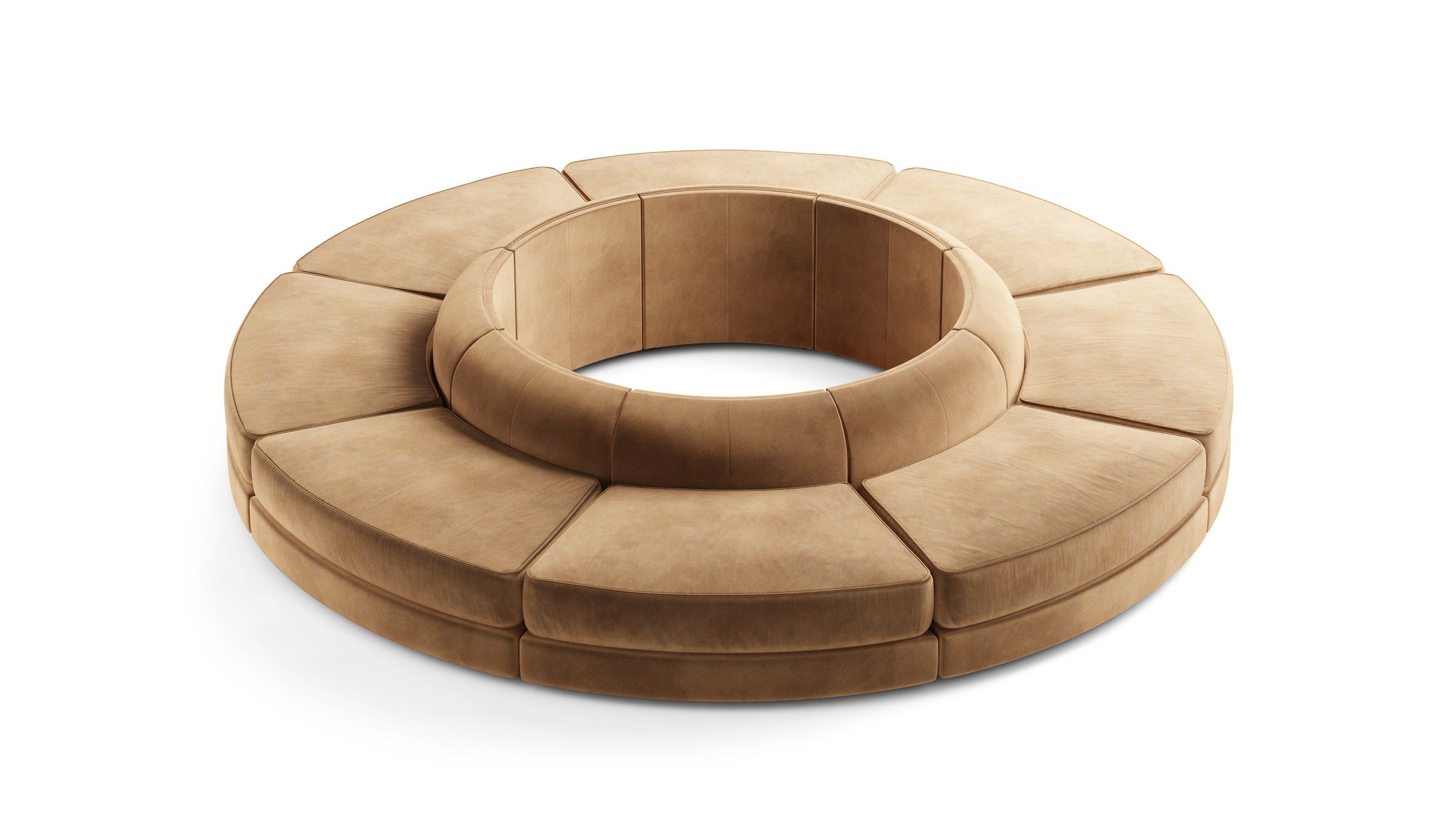 MAURA Modular curved fabric sofa By TRNK