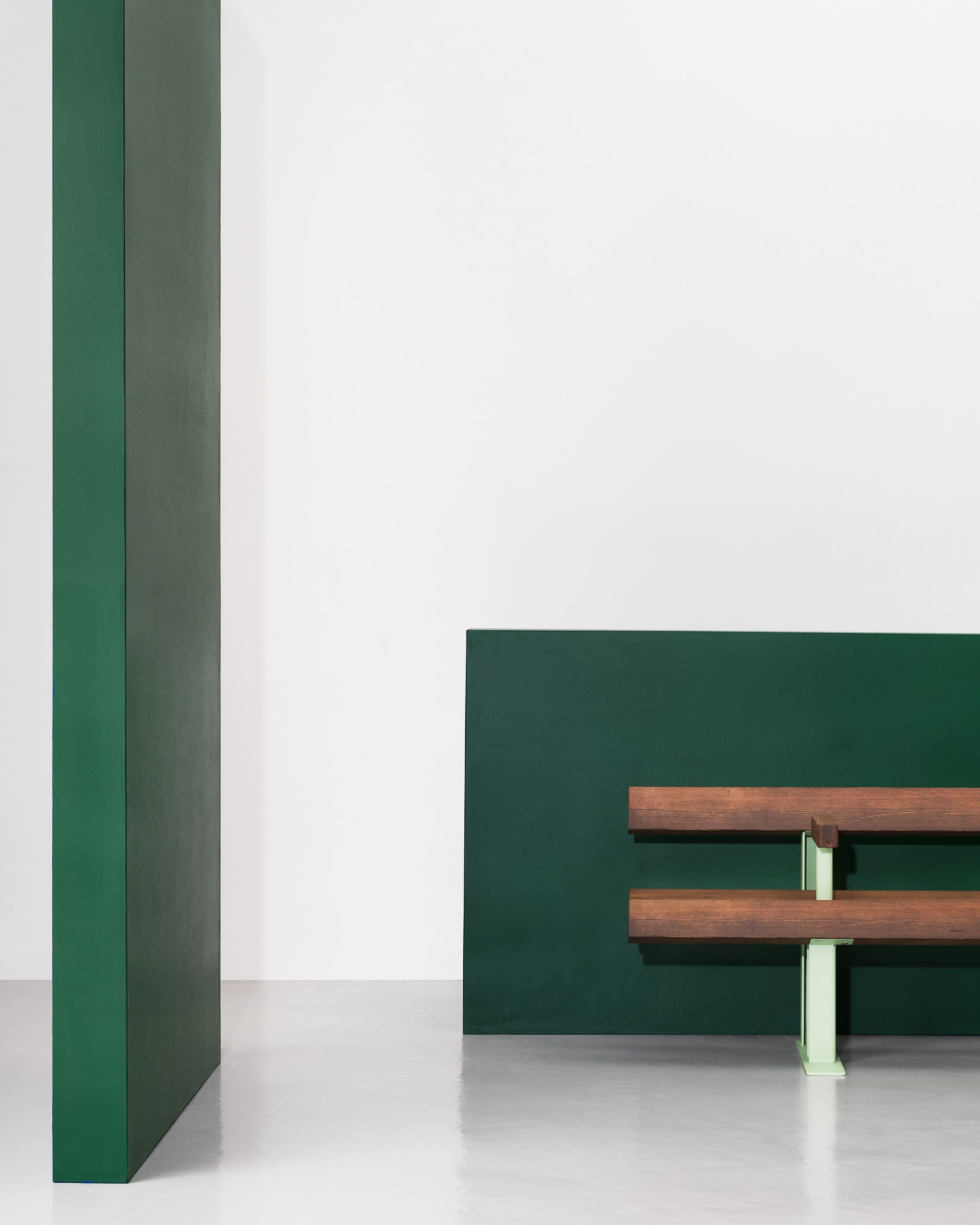 YPSILON | Bench with back Steel and wood bench with back By VESTRE ...