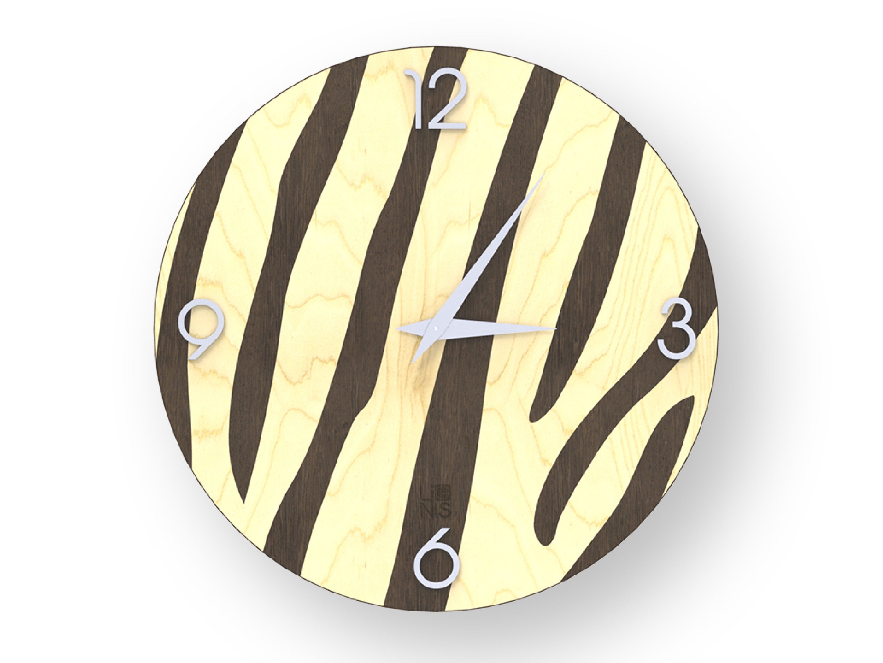DOLCEVITA ANIMALIER Wall-mounted wooden clock By LIGNIS®