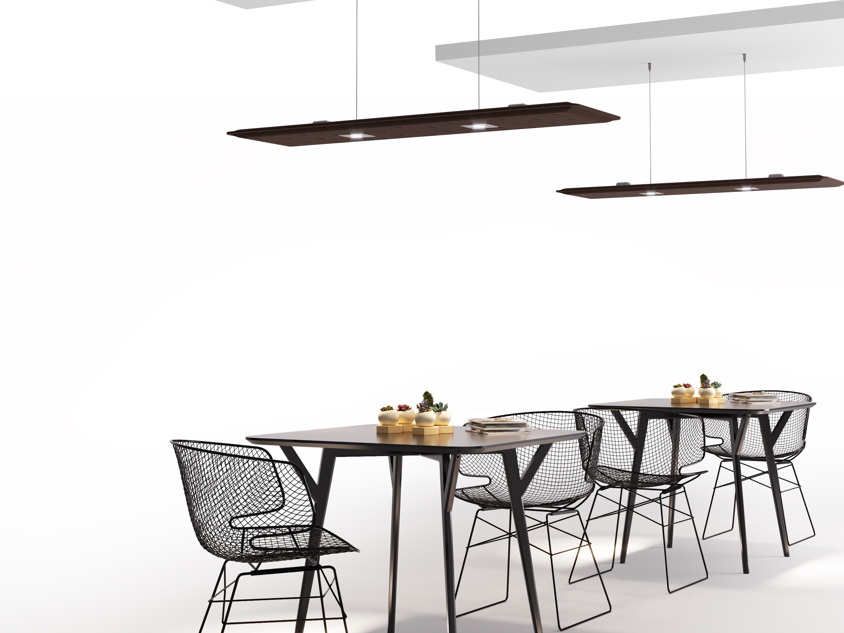 Hanging acoustical panel with Integrated Lighting ZEN Zen Collection By ...