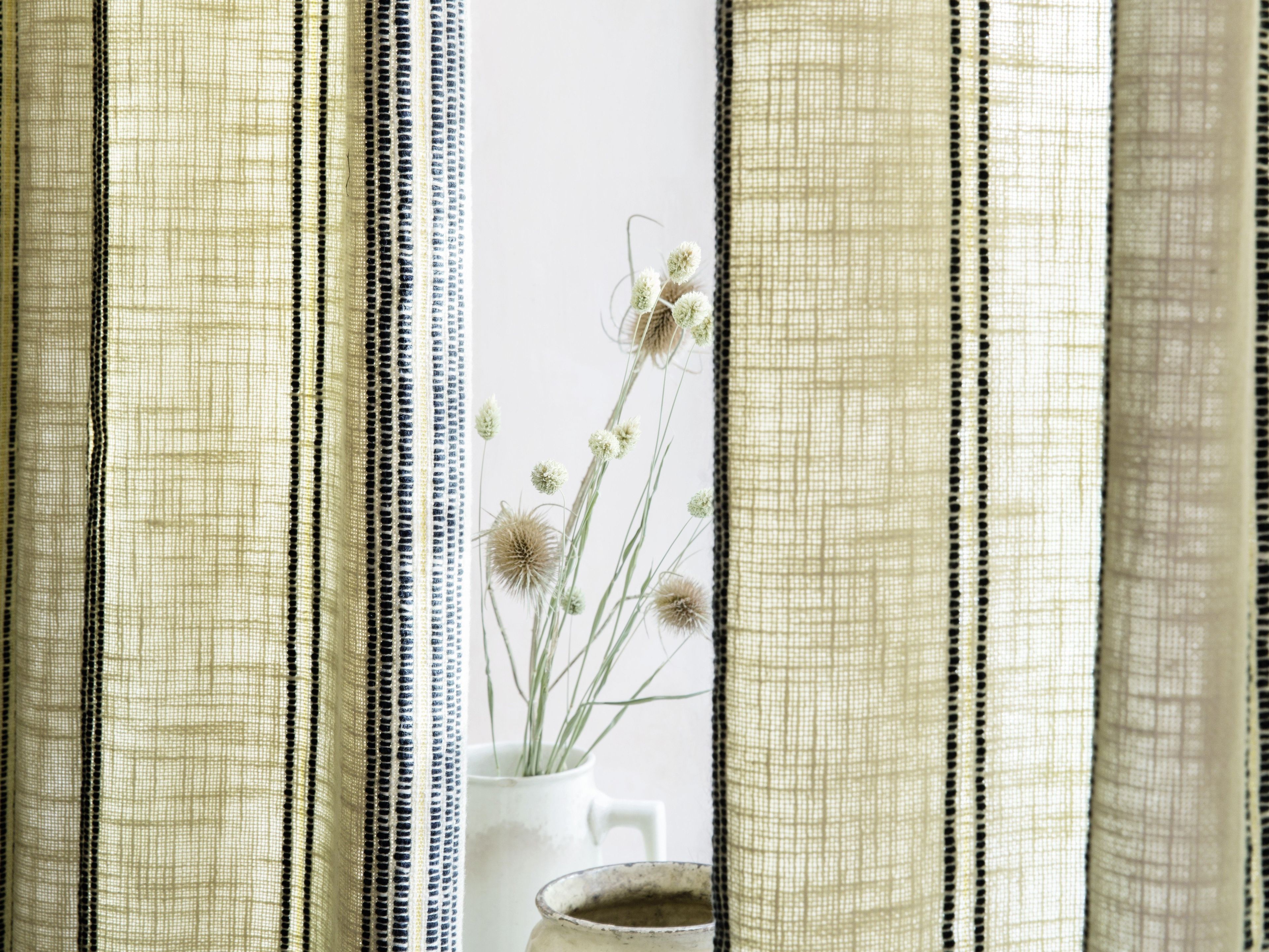 Striped fabric for curtains ZÉPHYROS Respiro Collection By Élitis