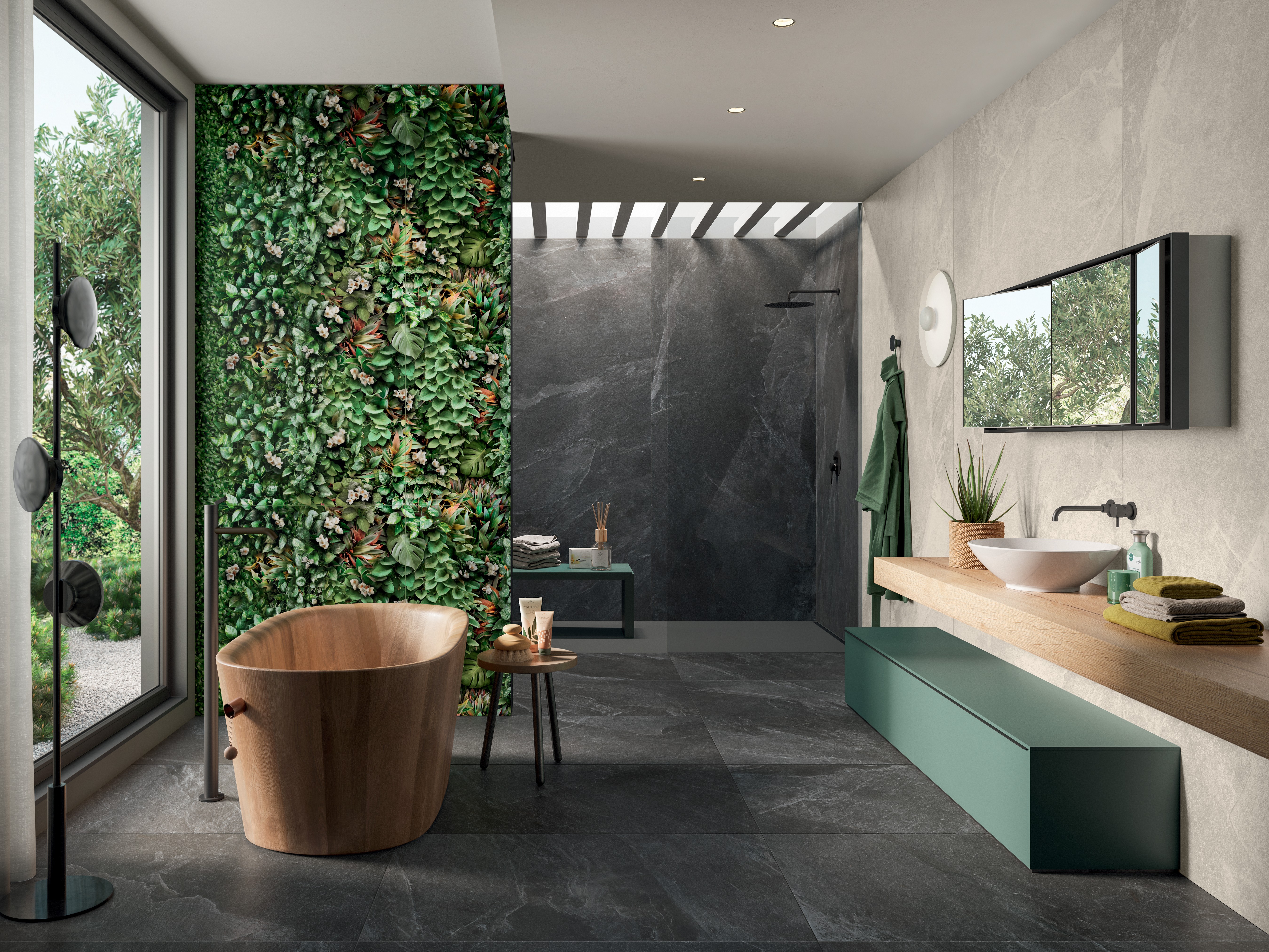ZERO.3 STONE TRACE - ABYSS Porcelain stoneware wall/floor tiles with ...