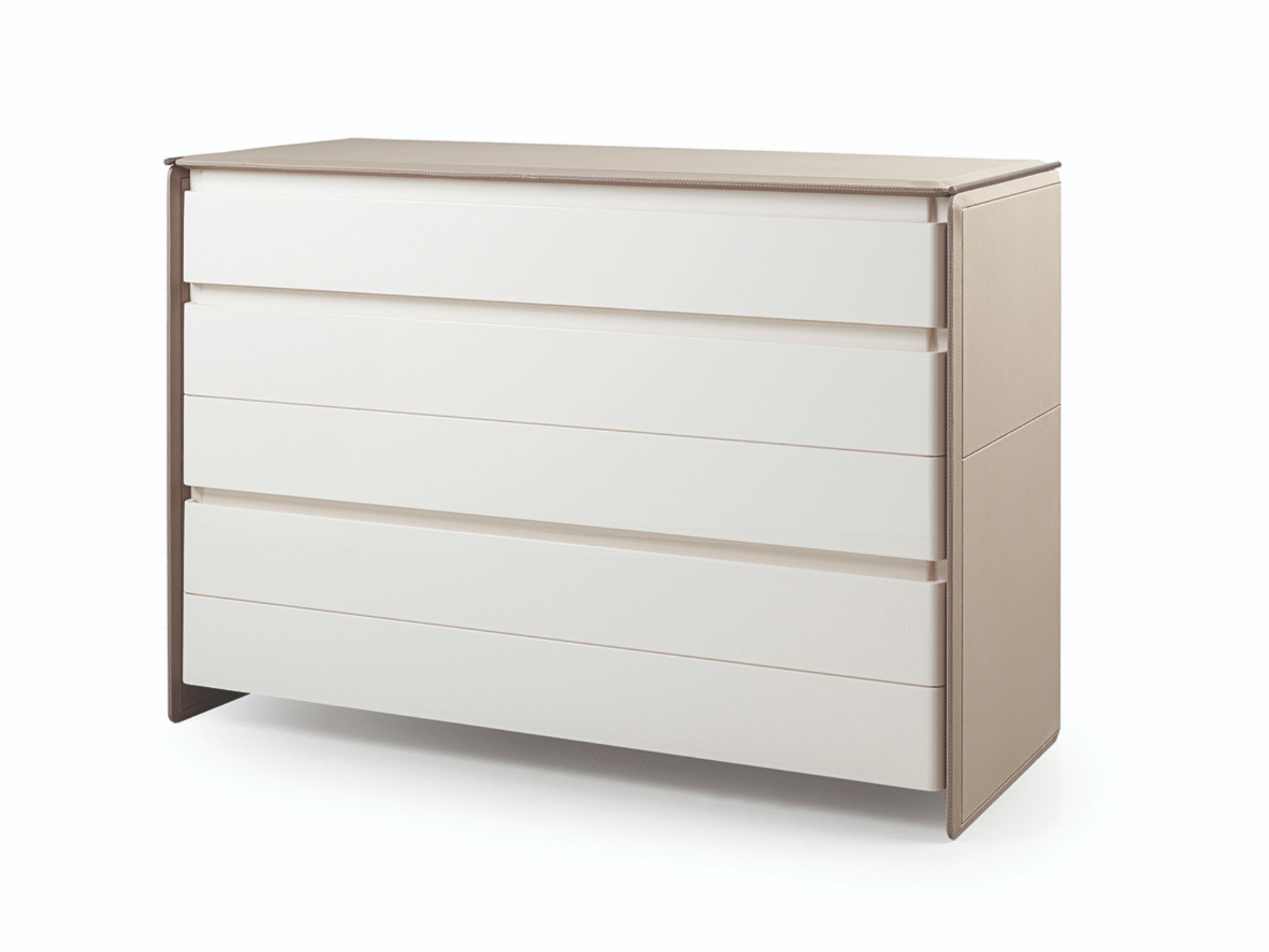 ZERO Leather chest of drawers with integrated handles By Turri | design ...