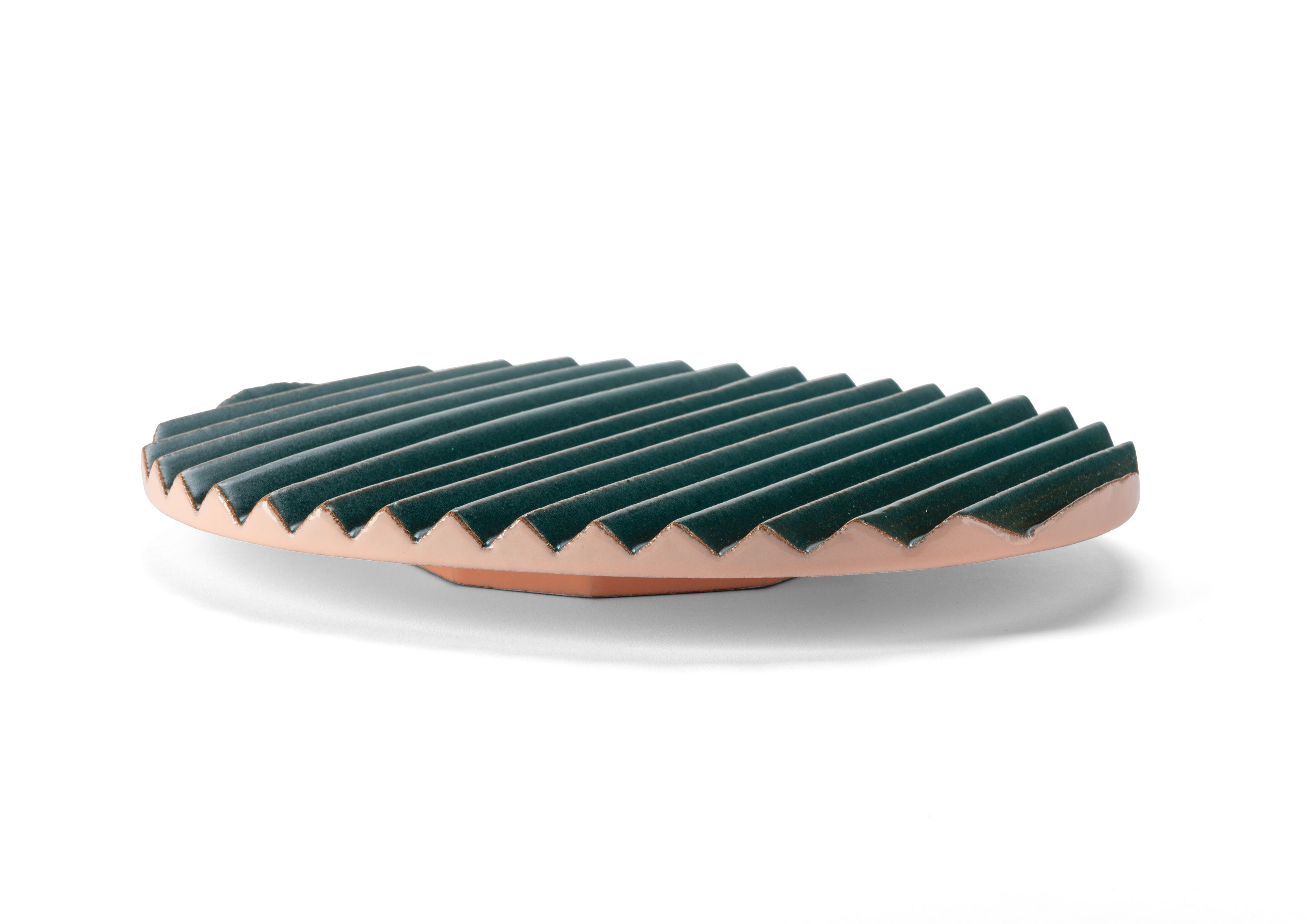 Contemporary style oval round ceramic tray ZIGZAG By Visionnaire design ...