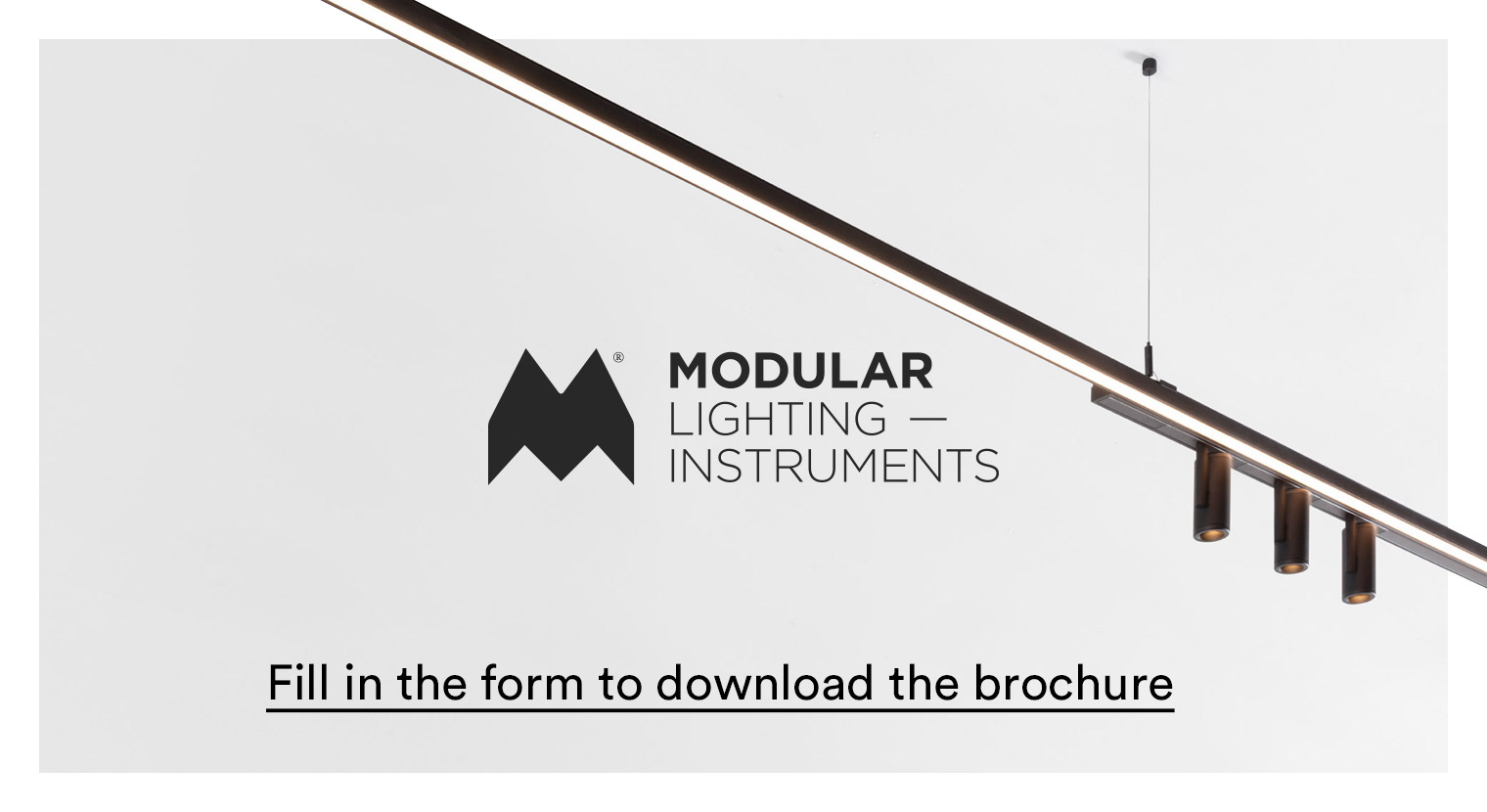Magnetic track rails: Pista by Modular Lighting Instruments