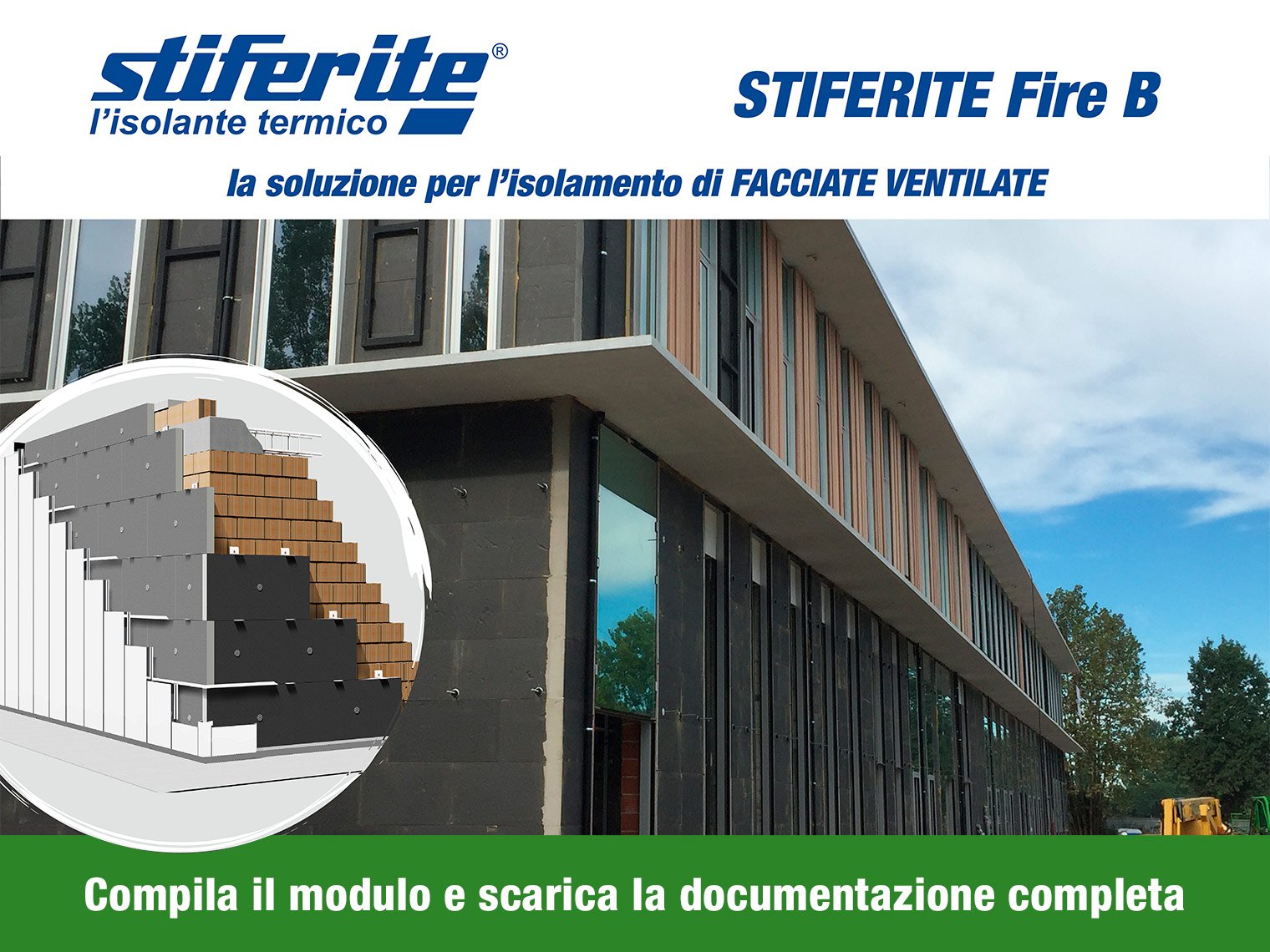Isolamento di facciate ventilate: scarica la documentazione su Stiferite Fire B