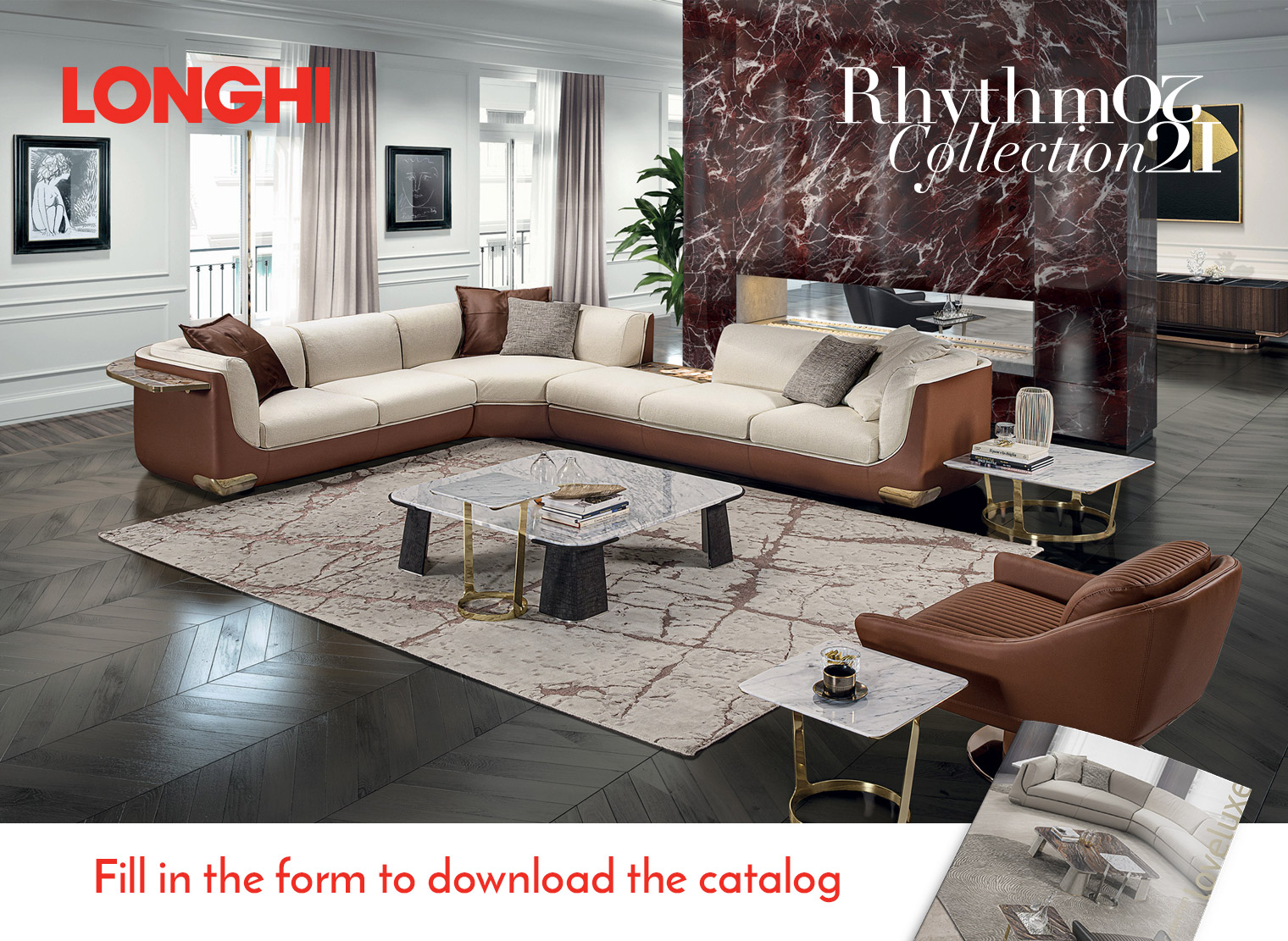 New 2021 furniture and complements collection by Longhi