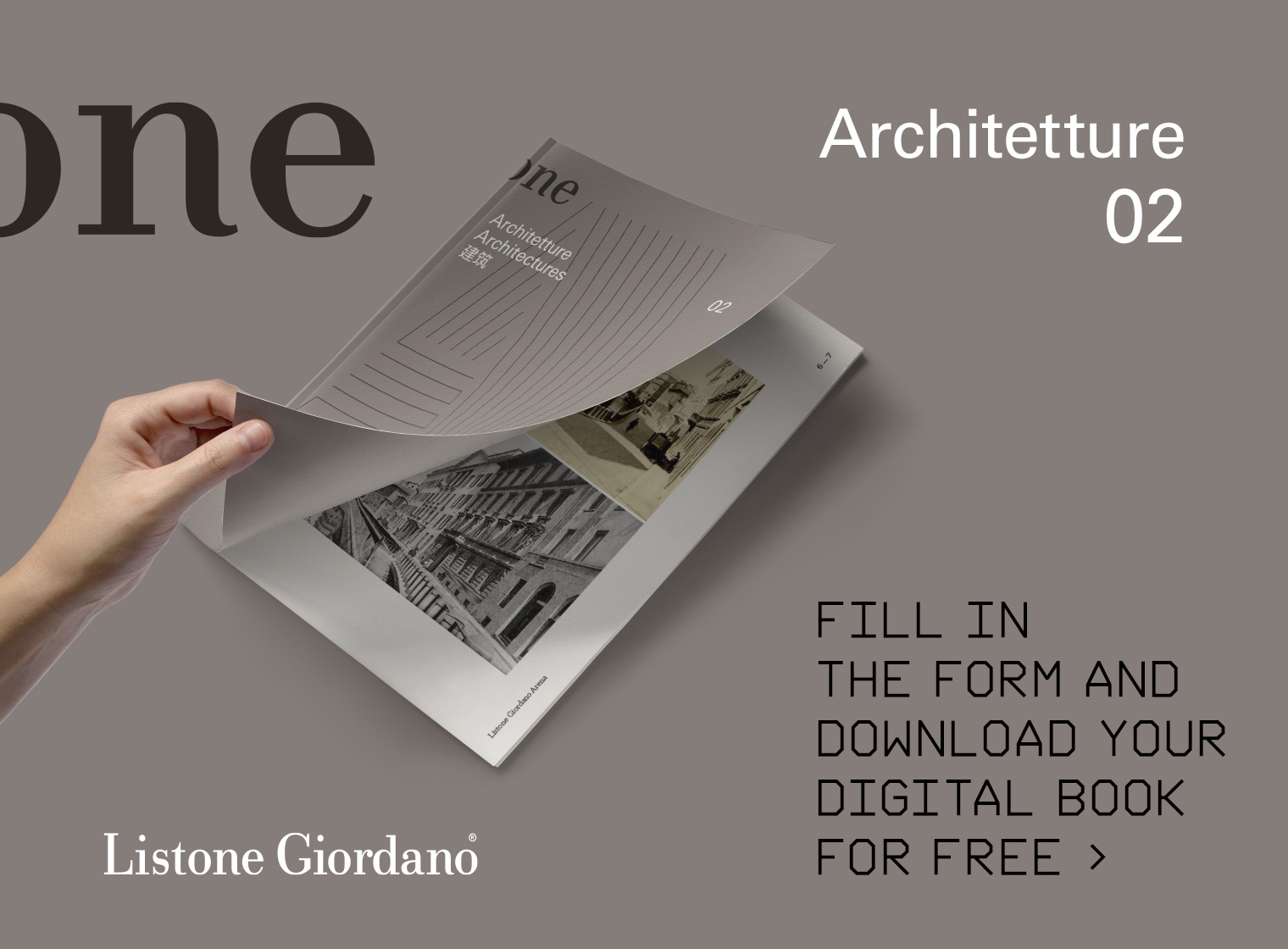One Architecture 02 by Listone Giordano, download the book and see projects