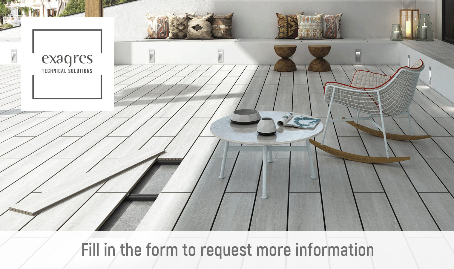 The only maintenance-free and quick-assembly ceramic deck: Exadeck