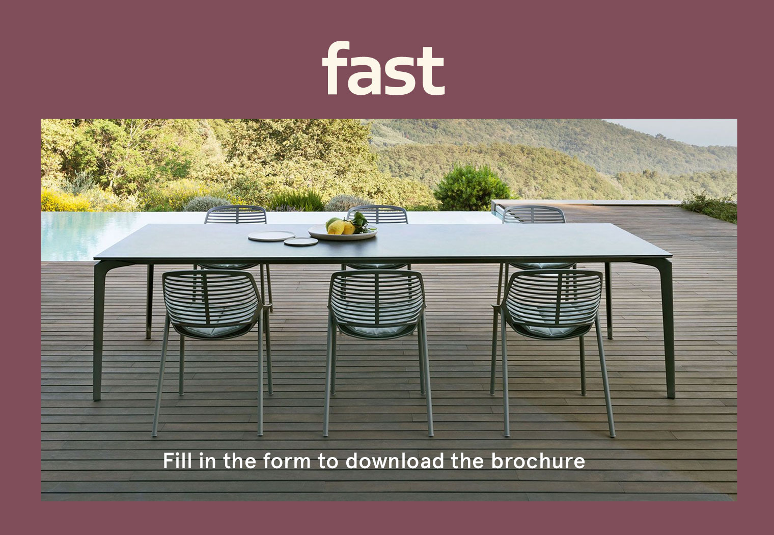 Fall outdoor furniture by Fast: discover the news